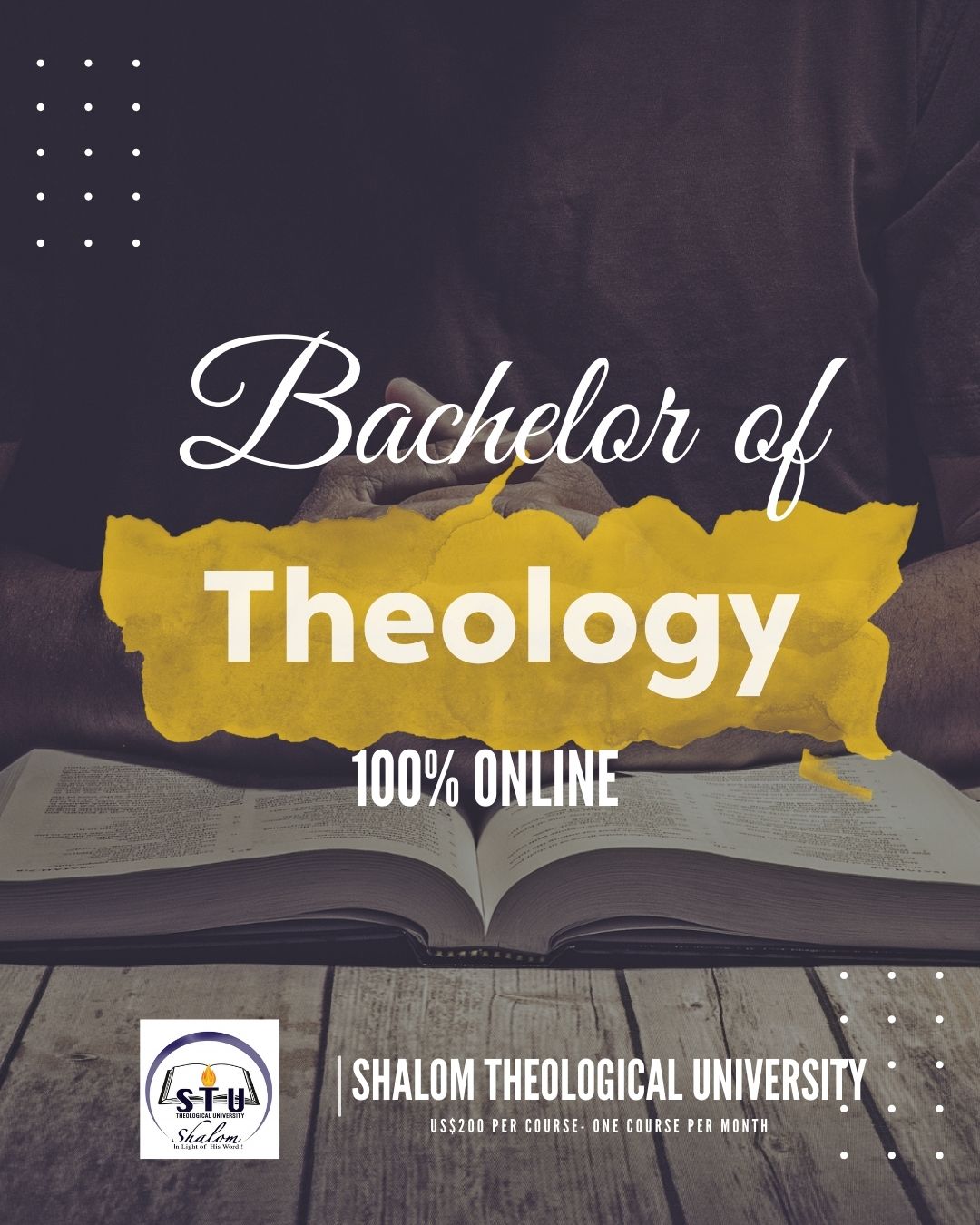 Bachelor of Theology – Shalom Theological University